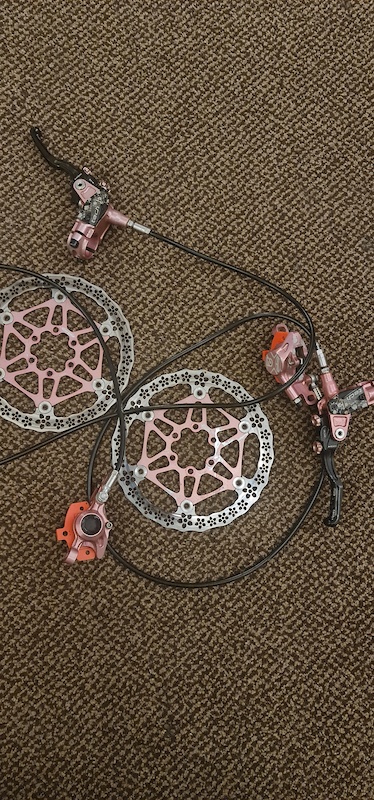 Rare Hope tech Pink brakes with rotors For Sale