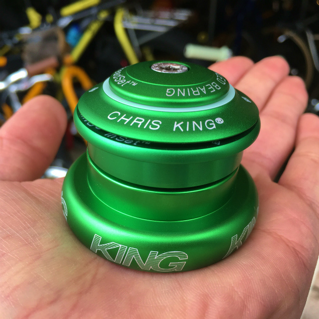 2017 ISO: Chris King Inset 7 Headset *Matte Emerald* For Sale