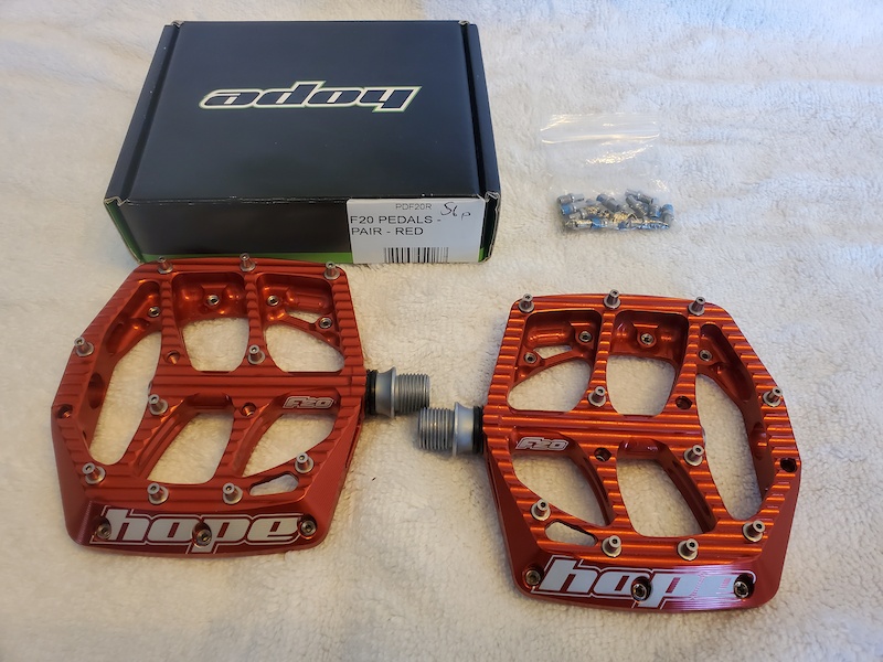 Hope F20 Flat pedals -- Red -- New For Sale