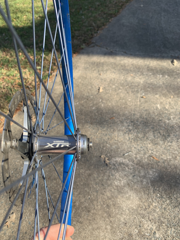24 XTR disc front wheel ti spokes For Sale