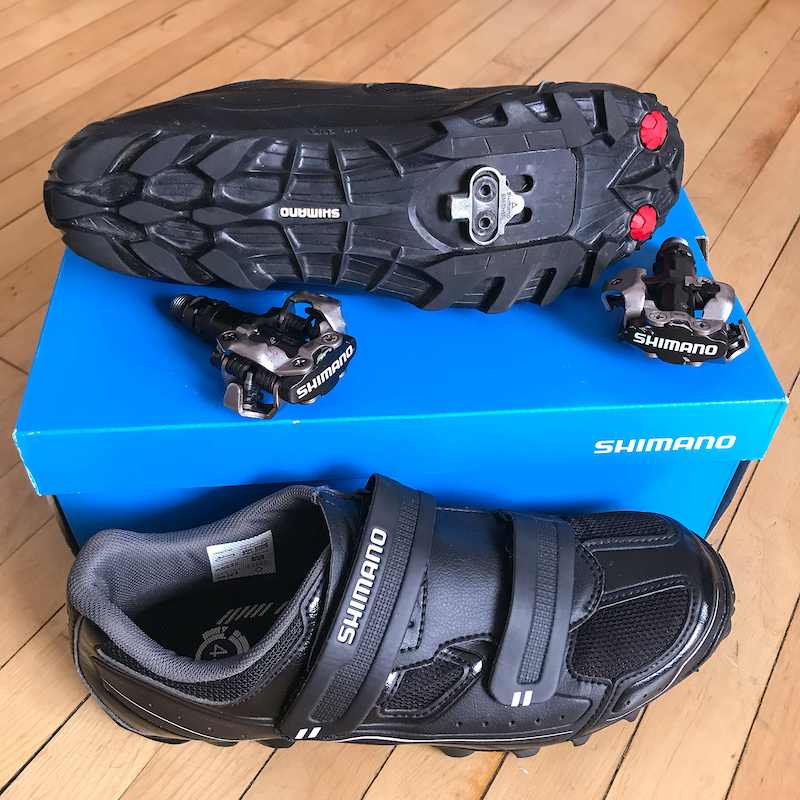 2018 Shimano SH-M065-L shoes (44/9.7us) (+25$ for pedals) For Sale