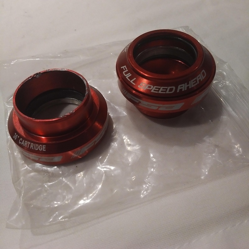FSA MX Orbit anodized red cartridge bearing headset For Sale