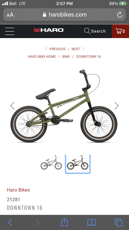 2021 Brand new Haro Downtown 16” For Sale