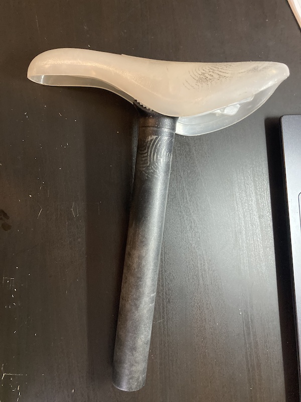 Plastic Scott Pivotal Seat + Seatpost For Sale
