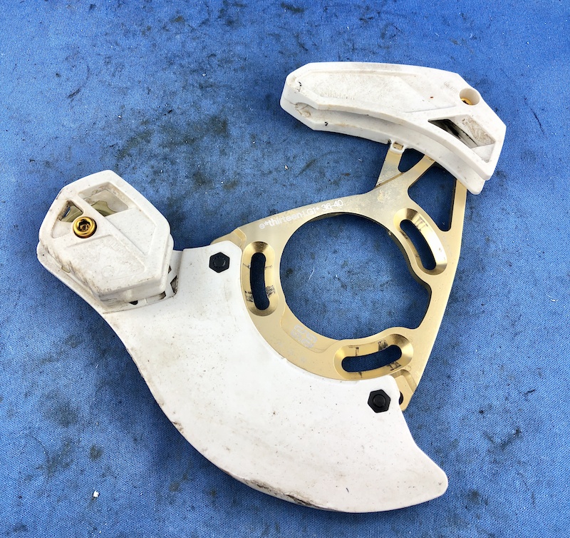 E13 LG1+ Chainguide - 36-40t White/ GOLD For Sale