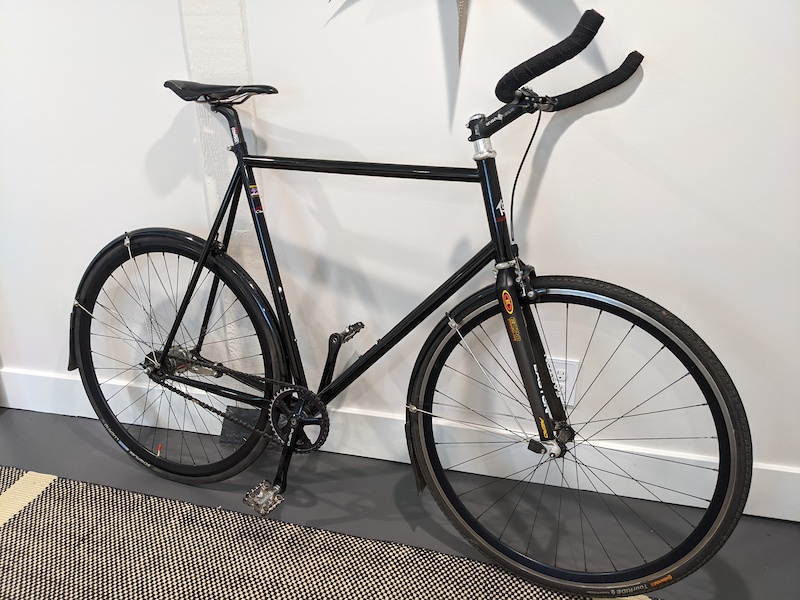Single speed road bike, Reynolds 725 / Carbon fork, XL For Sale