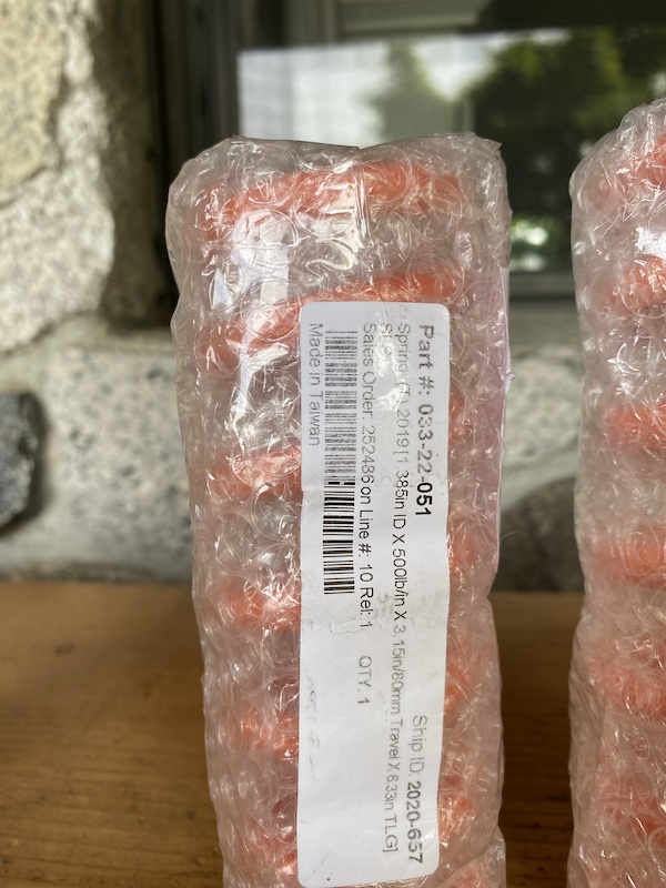 2020 Fox SLS springs - 500 x 3.15in/80mm For Sale