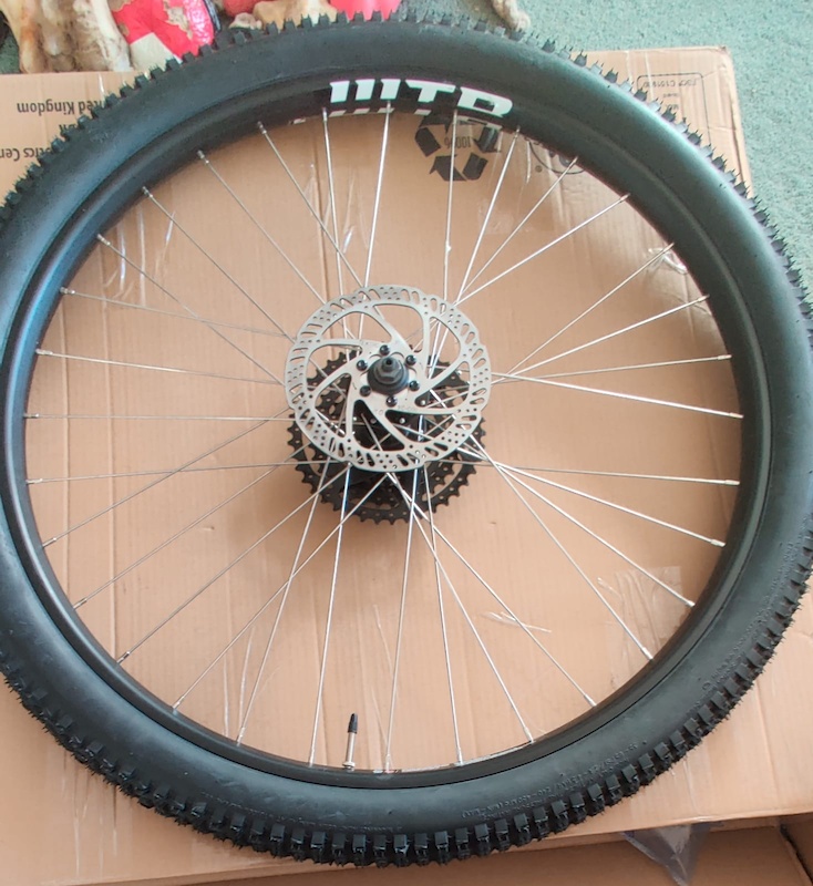 2021 29er WTB i30 Rear wheel QR C/W Tyre, disc and Cassette For Sale