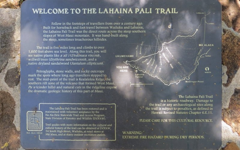Lahaina Pali Trail Hiking Trail - Maui - Hawaii
