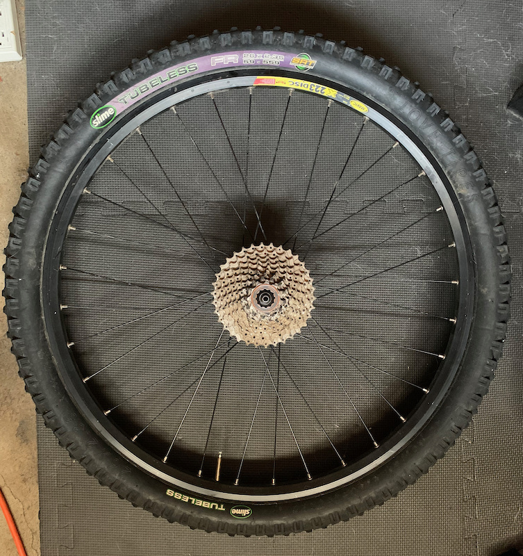 26" rear wheel + Shimano freehub, 9-spd cass, QR For Sale