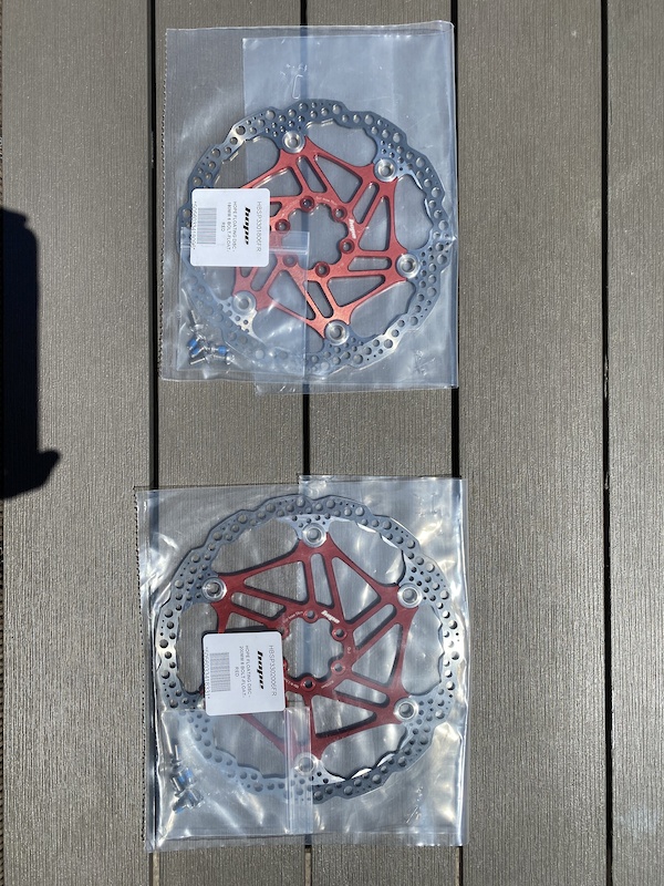 2021 Hope floating rotors Red 200mm/180mm set - good as new For Sale