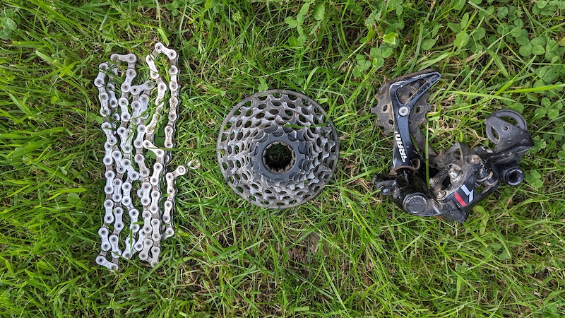 2017 SRAM X01 DH 7 speed drivechain groupset with shifter For Sale