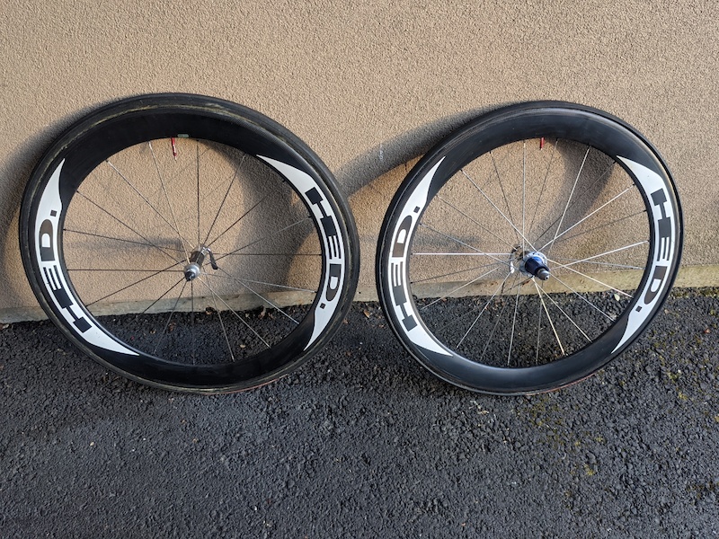 Hed Stinger 6 full-carbon tubular wheels For Sale