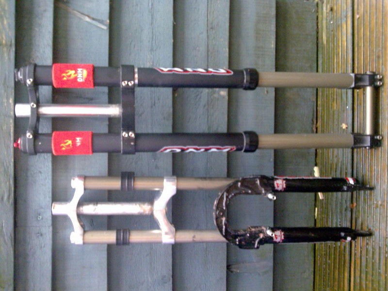 for sale/swap: DNM USD 180mm forks. - rare. free uk postage For Sale