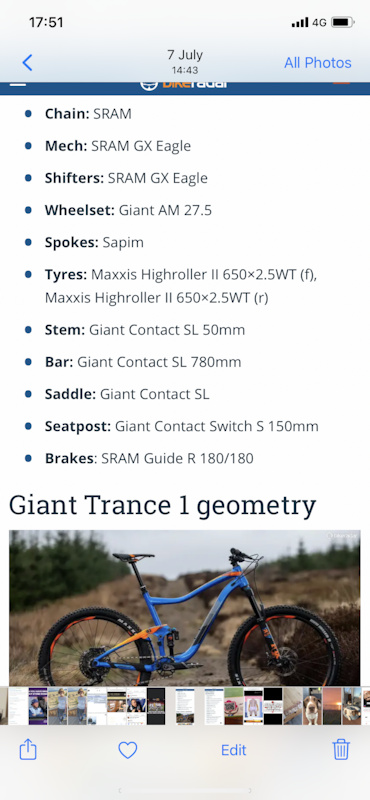 2019 Giant Trance 1. Medium For Sale