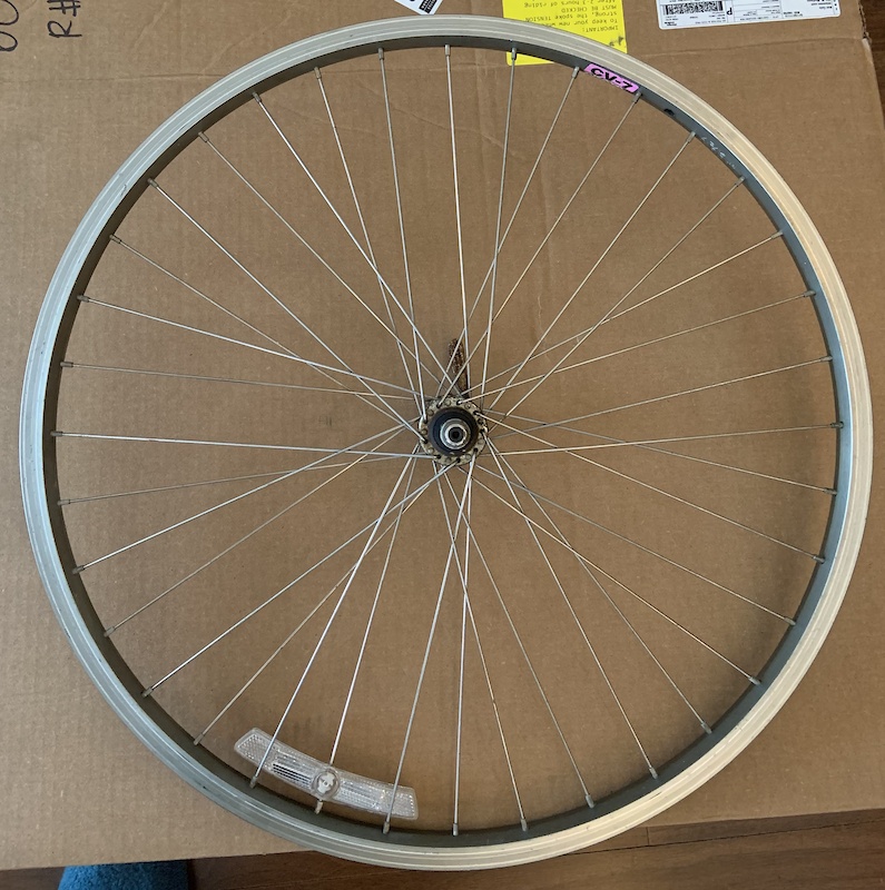 Front 1991 Araya CV7 Rim laced to Deore LX HB-M550 Hub For Sale