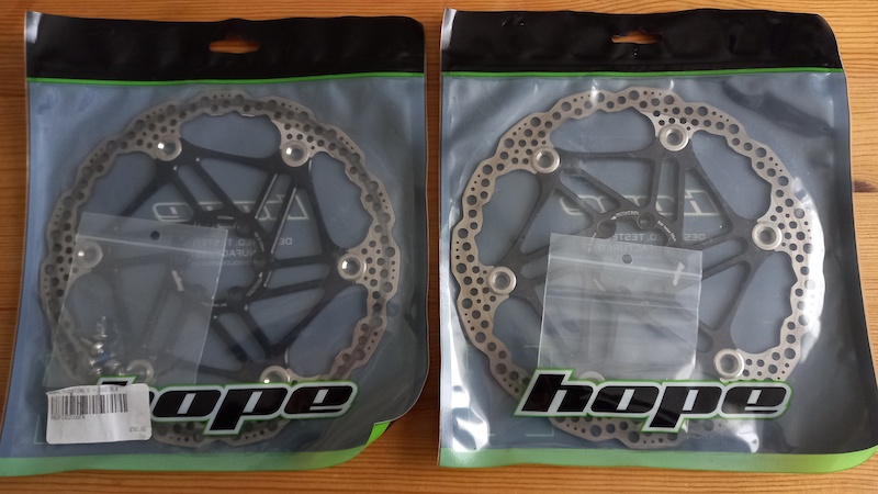 2021 2 x Hope Floating Disc - 200mm 6 Bolt - Black For Sale