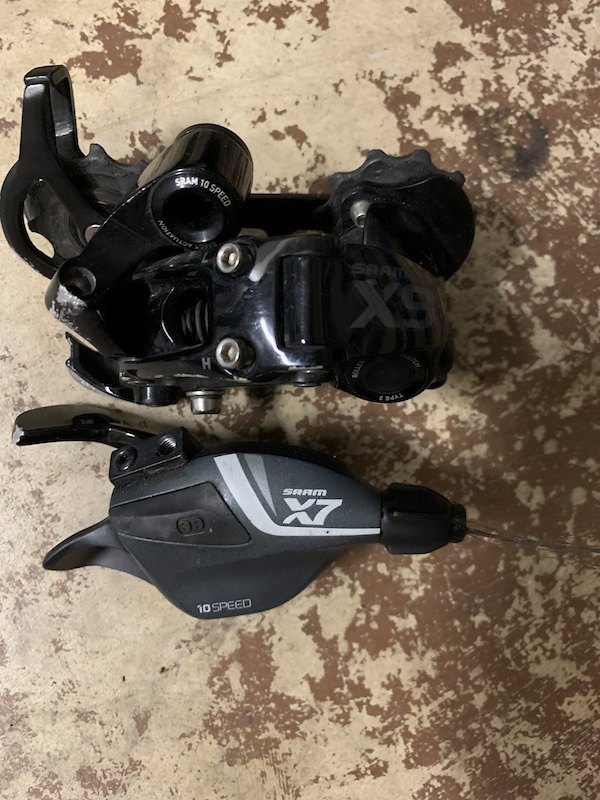 Sram X7 shifter and X9 Derailleur-10 speed For Sale