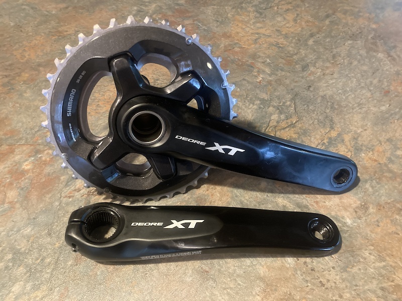 2021 Shimano XT 2x11 Crankset (38-28t, 170mm) For Sale