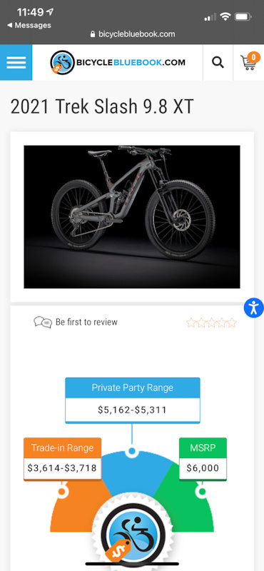 2021 Trek Slash 9.8 For Sale