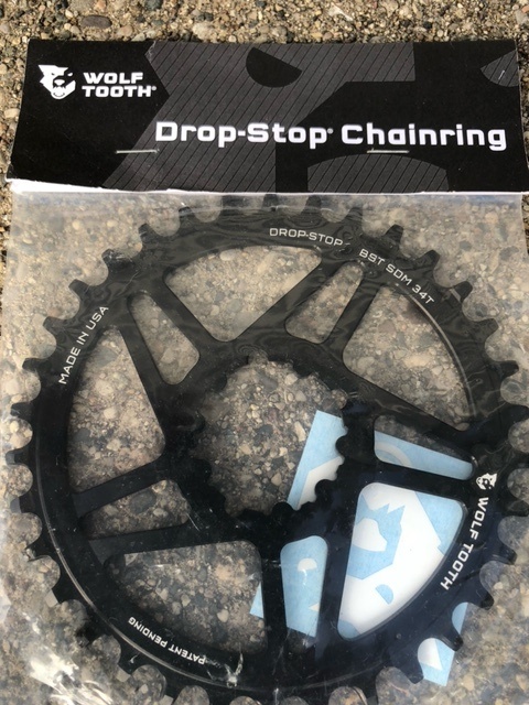 2019 Wolf Tooth Drop Stop Chain ring 34t Boost for SRAM For Sale
