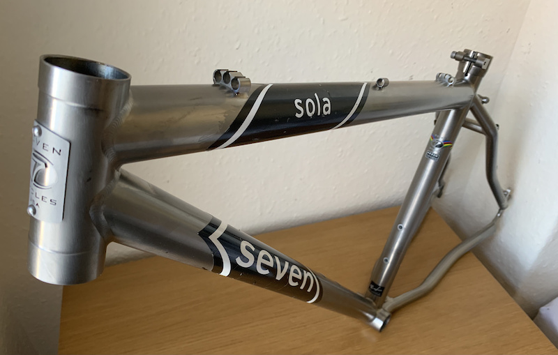 2003 Seven Sola Double Butted Titanium Frame 26” For Sale