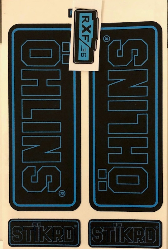 2021 Blue Ohlins fork decals For Sale