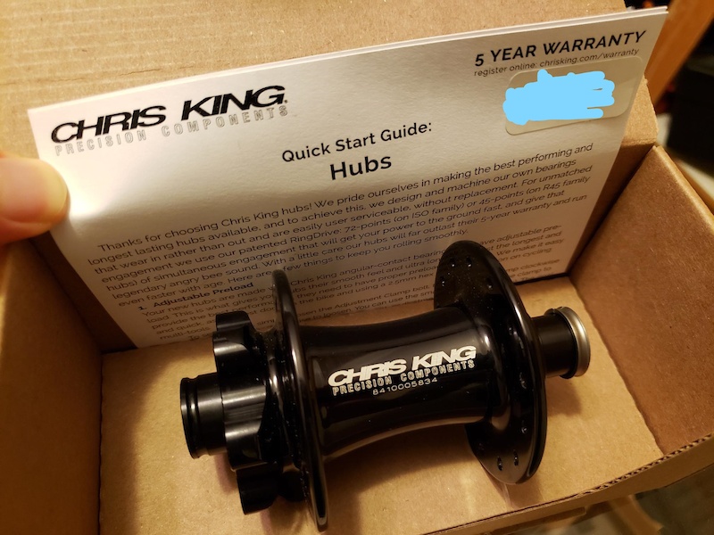 2019 Chris King ISO B Front Hub - 28 Hole Black 110 x 15 For Sale