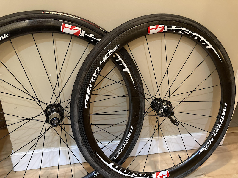 Vision Metron 40 Disk Carbon Tubular Wheels with Tires For Sale