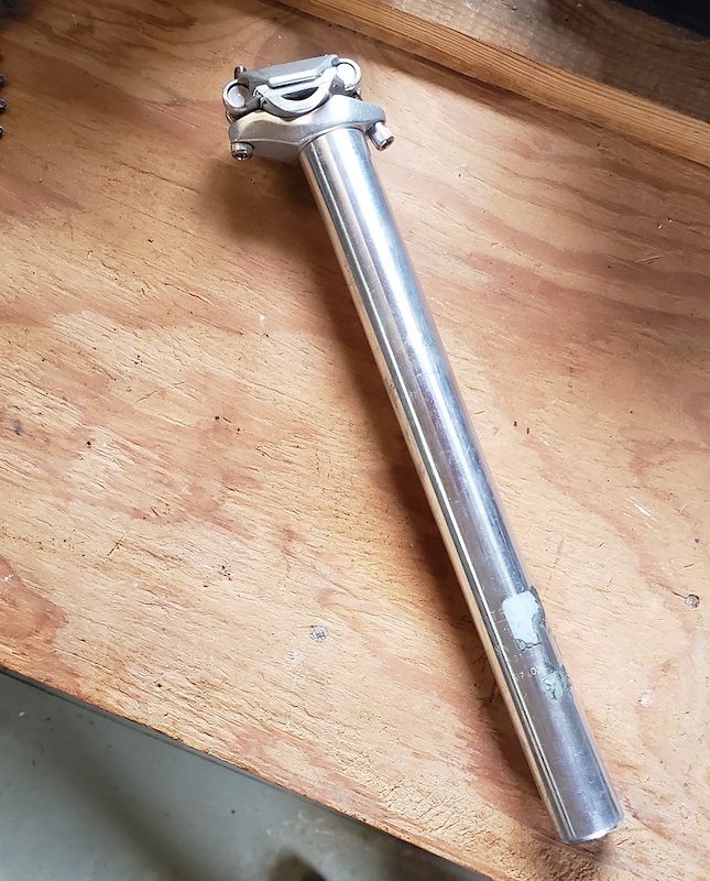 Vintage TREK silver seatpost 350mm For Sale