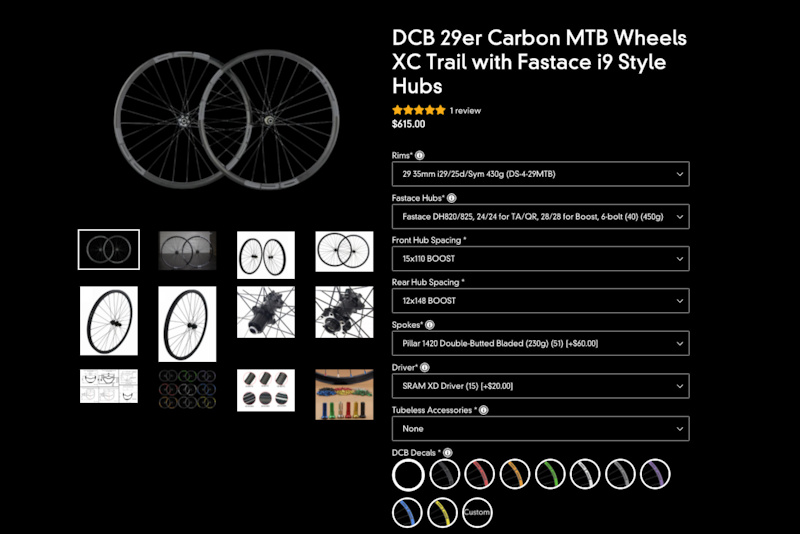 2022 DCB Carbon Wheels XC Trail with Fastace i9 Style Hubs For Sale