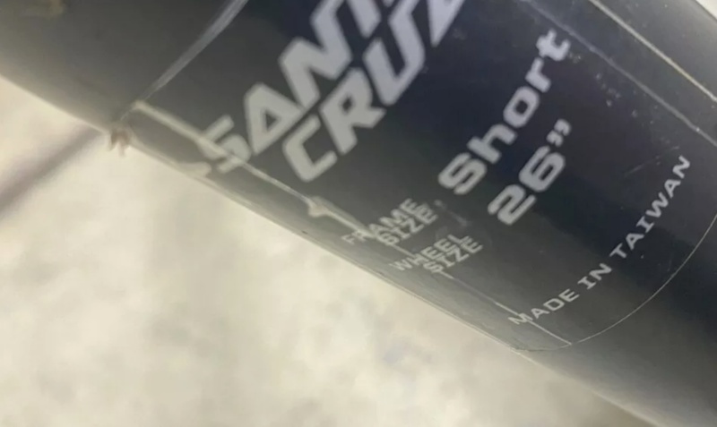 Santa Cruz Jackal frame For Sale
