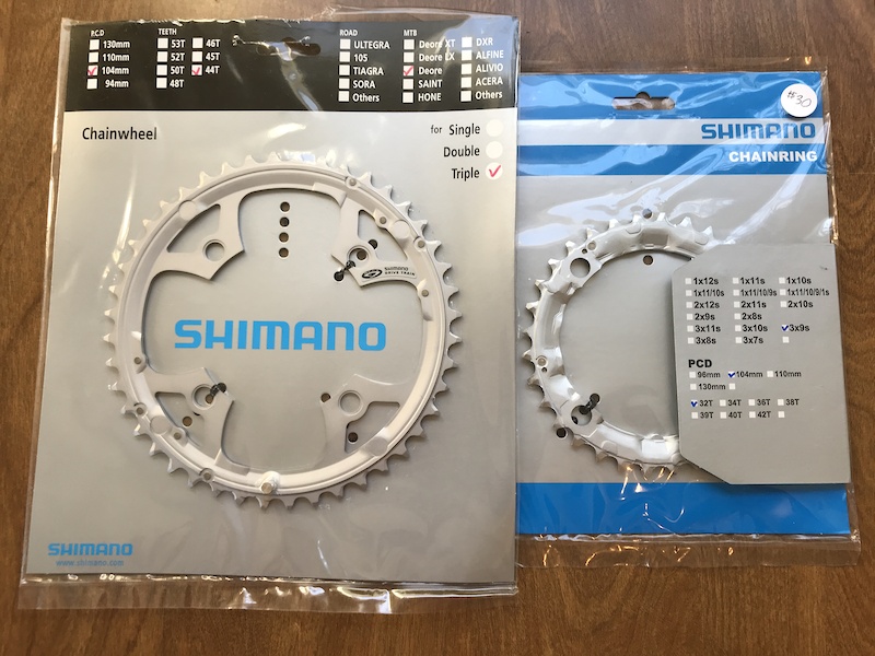 Brand New Deore 9 Speed Chainrings For Sale