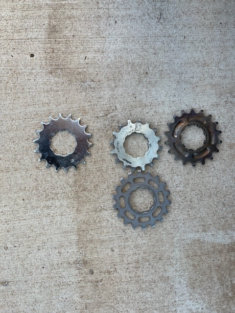 4 Single Speed COGS including Chris King For Sale