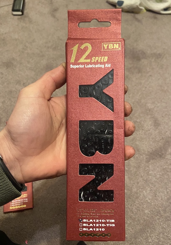2022 YBN SLA 1210 Hollow Pin TI black chain 12 speed For Sale