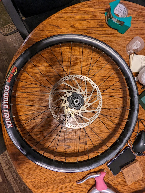 26" Rear DH Wheel, Saint hub to Sun Double Track For Sale