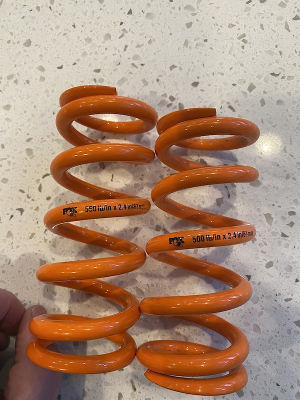 2021 2 FOX Orange Coil 500lb/in x 2.4in/61mm (springs only) For Sale