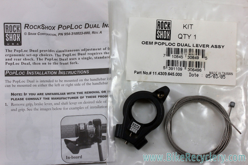 NIB/NOS Rockshox PopLoc Dual Remote Lever Assembly For Sale