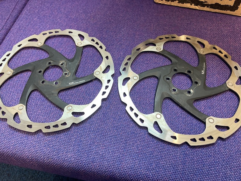 Pair Shimano 203mm Xt rotors rt-86 For Sale