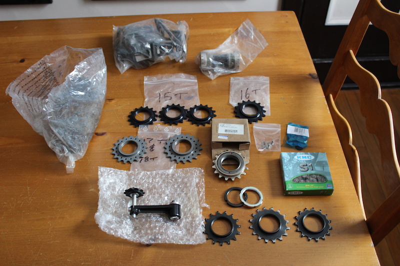 LOT Single FIXED Track cogs chains dura ace SHIP INCL For Sale