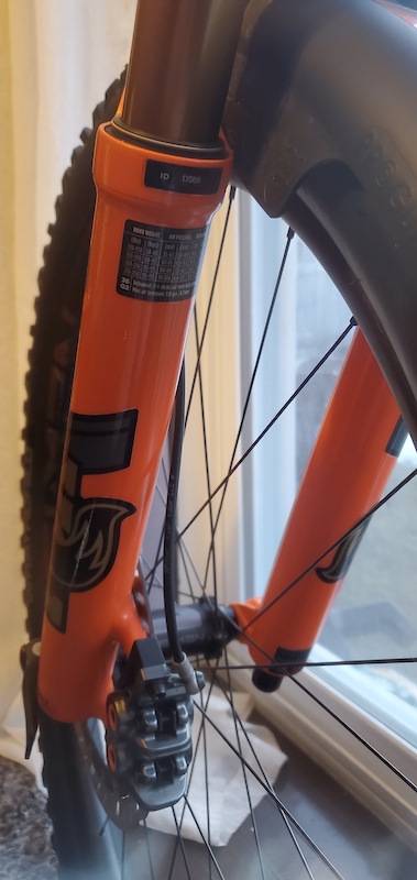 2020 Fox Factory 36 Shiny Orange Kashima 180mm For Sale
