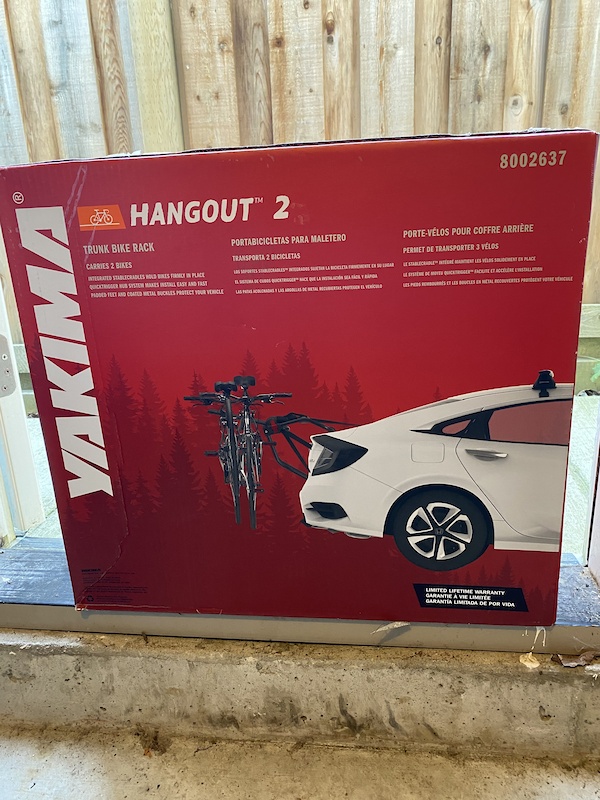 2022 Yakima Trunk Rack, Hangout 2 Bike Rack For Sale