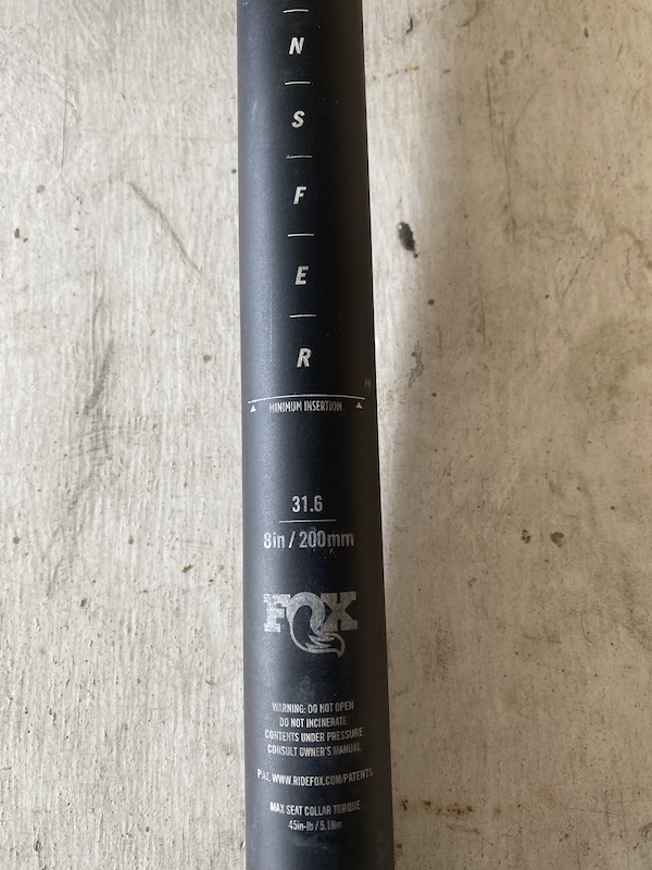 2021 Fox Transfer Elite 200mm For Sale