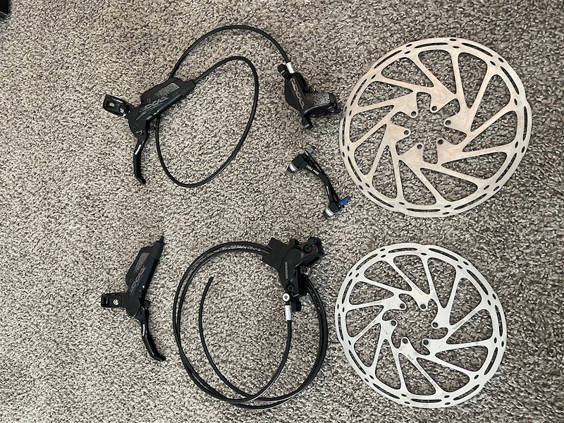 2022 Sram Code R 4 piston pair w 200/180 rotors For Sale