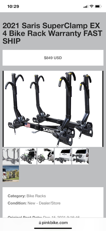 2021 SARIS 4 electric/ mountain bikes carrying For Sale