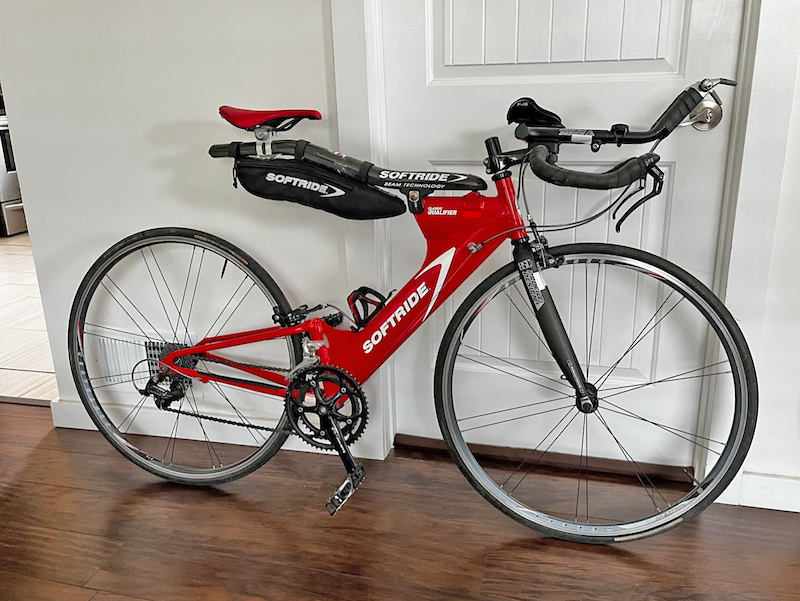 Softride Triathlon bike; aero carbon red - early 2000 For Sale
