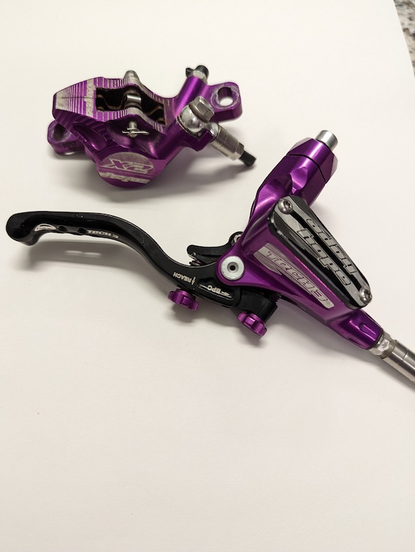 2017 Hope tech 3 X2 brakes Purple Black For Sale