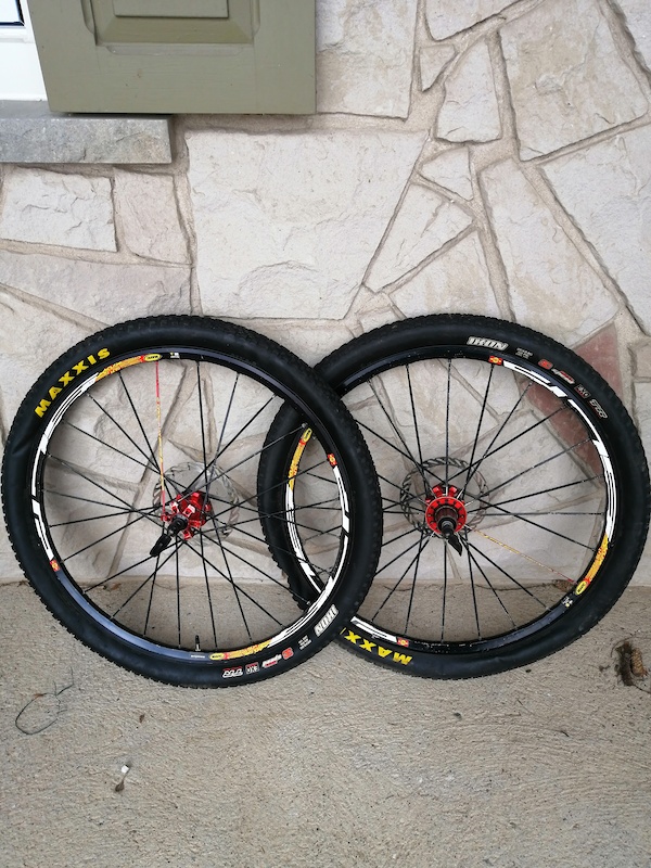 Mavic Crossmax Bike Wheelset - Anodized Orange Hubs For Sale