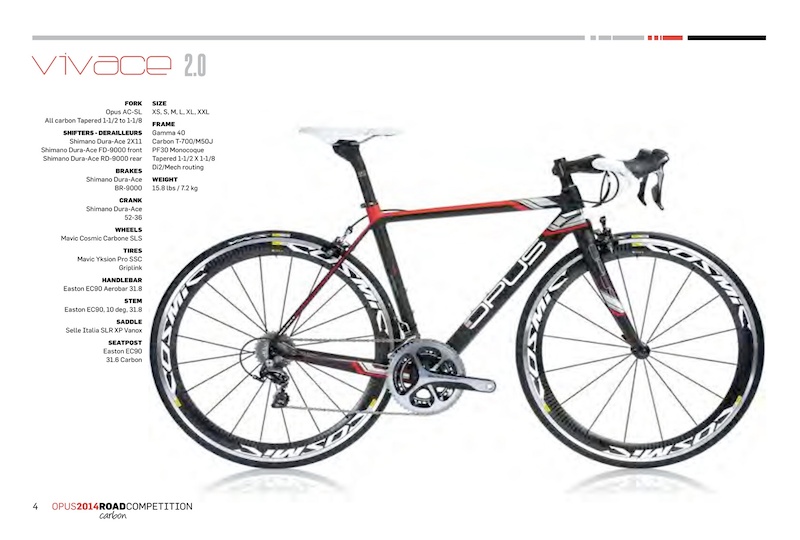 2014 **huge price drop** opus vivace 2.0 (small) For Sale