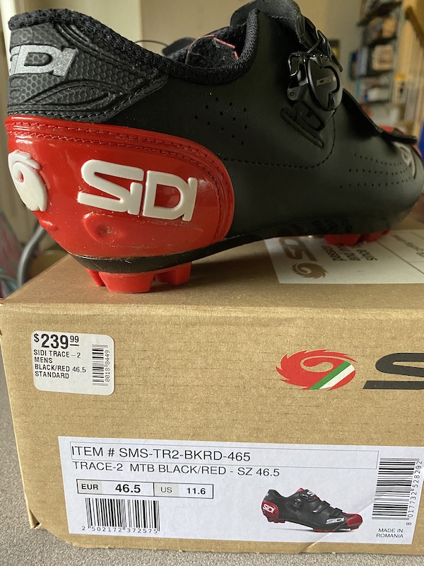 2022 Sidi Mens Trace 2 Mountain Bike MTB Shoes Black/Red For Sale